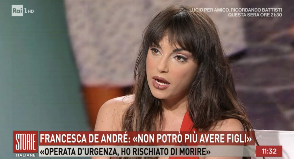 Francesca De Andrè: “Non posso più avere figli”, dramma a Storie ...