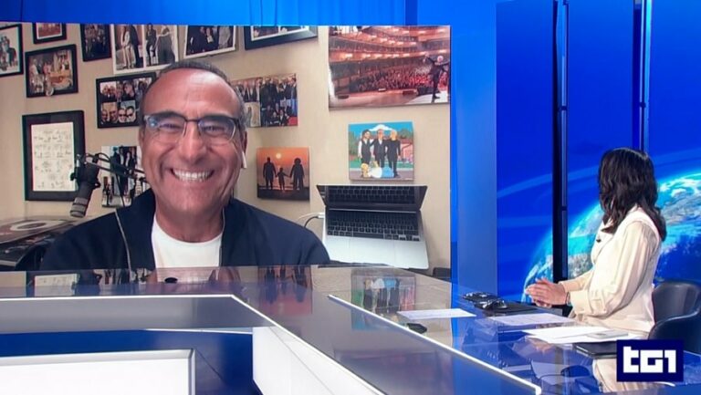 Carlo Conti al TG1 delle 20.00: “Sanremo? Ho passato la giornata al ...