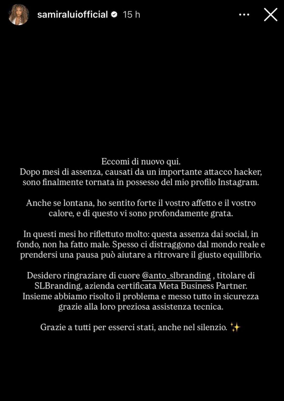 Samira Lui torna su instagram dopo mesi: "Ho subìto un grave attacco ...