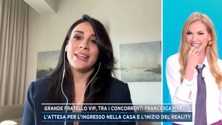 Francesca Manzini prima del GF Vip a Mattino 5: "Preoccupata da me ...